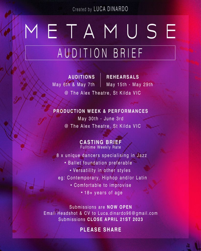 METAMUSE – Audition Brief - Dance Life